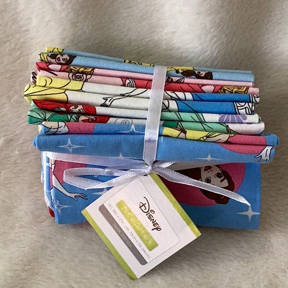 Disney | Office | Disney Princess Fat Quarters 0 Cotton Fabric Belle ...